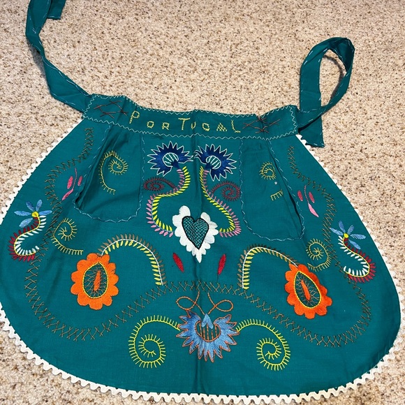 Kitchen | Vintage Hand Embroidered Portugal Apron | Poshmark